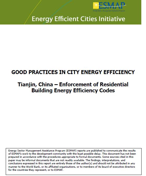 GOOD PRACTICES IN CITY ENERGY EFFICIENCY | Tianjin, China - Enforcement of Residential Building ...